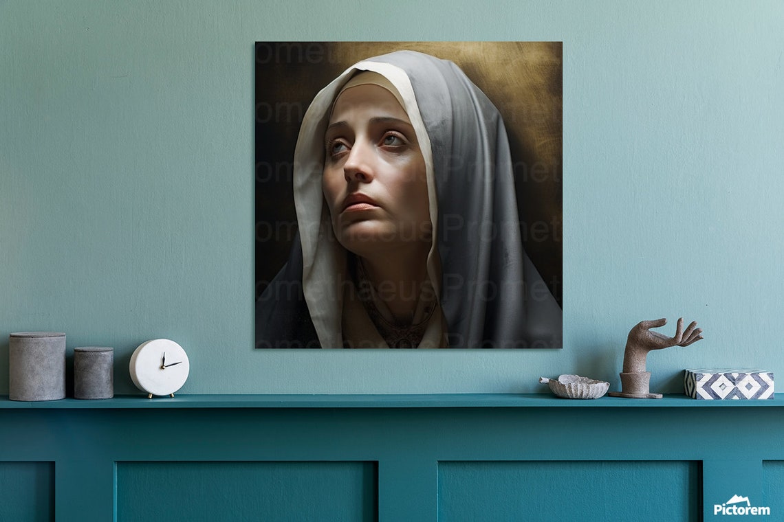 Our Lady of Sorrows Art Digital Download, Dolorosa Virgin Mary Portrait ...