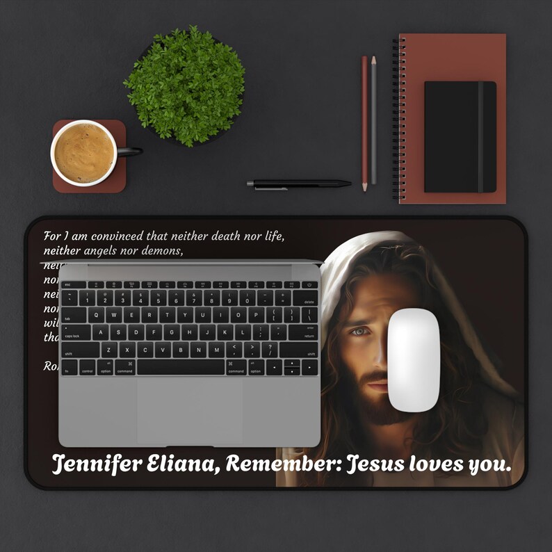 Custom Jesus Deskmat Religious Christ Photo Desk Mat Customizable ...