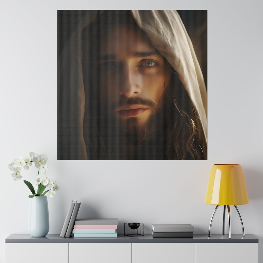 Stunning Jesus Christ Portrait in Canvas, Jesus Portrait, Jesus Christ ...