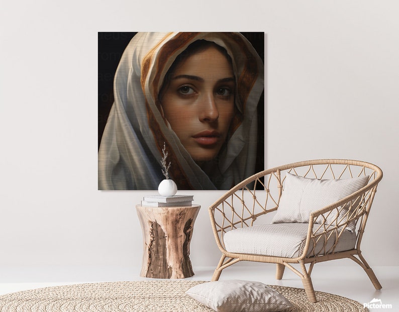 Blessed Virgin Mary Portrait Art Digital Download Mother Mary - Etsy