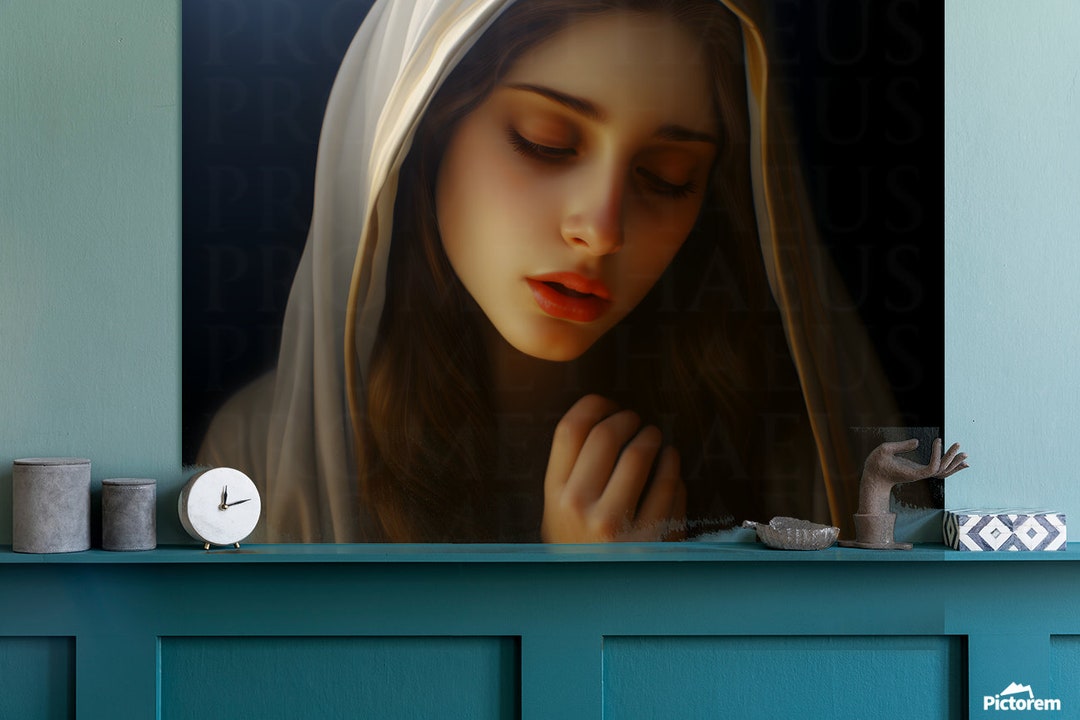 Blessed Virgin Mary Portrait Artwork Digital Download Mother Mary ...