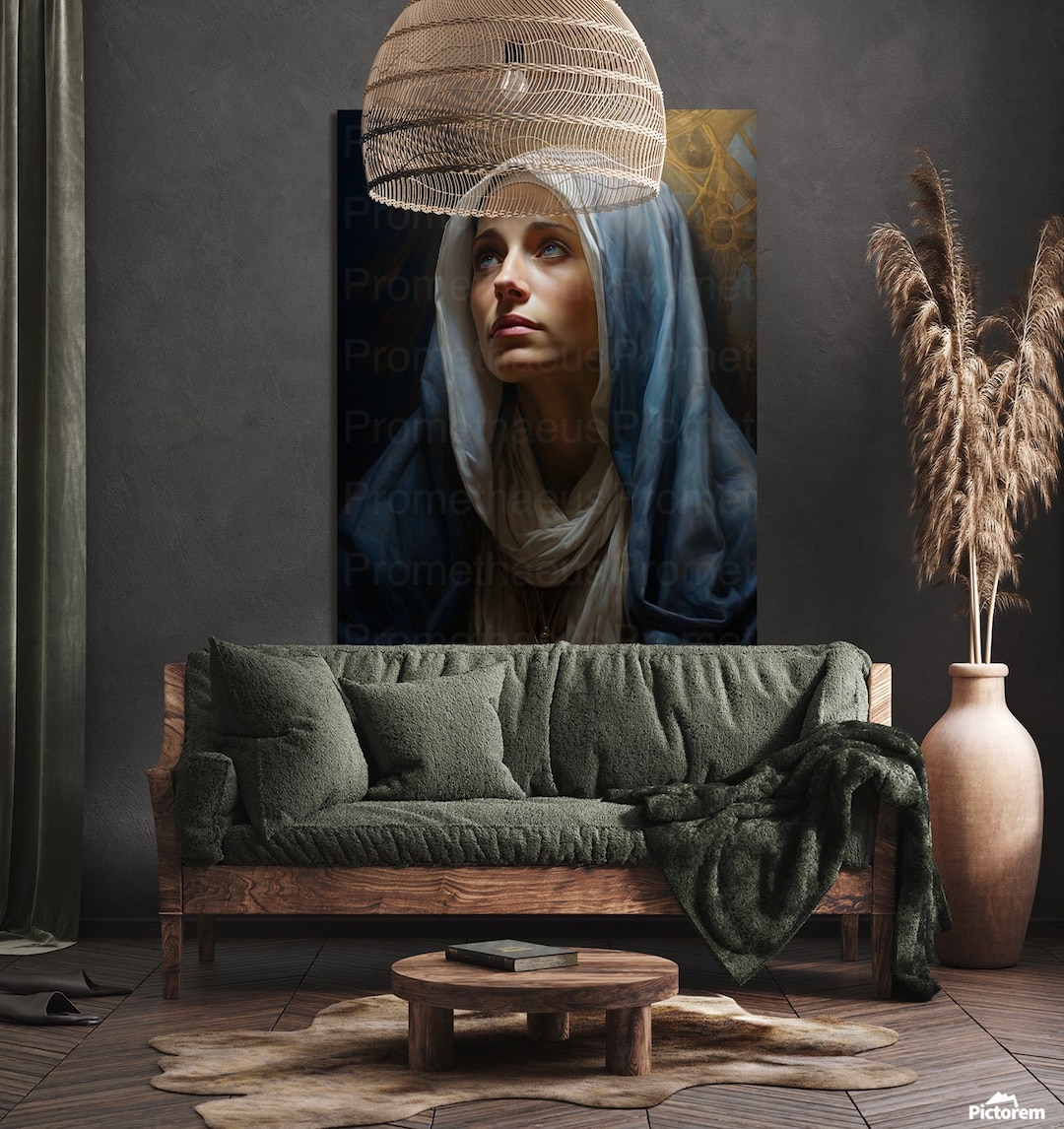 Blessed Virgin Mary Portrait Art Digital Download Mother Mary - Etsy