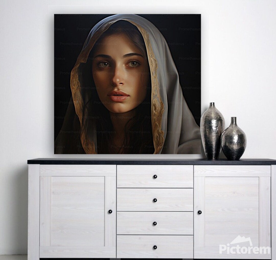 Blessed Virgin Mary Wall Art Modern Eco-friendly Frame & Canvas, Mother ...