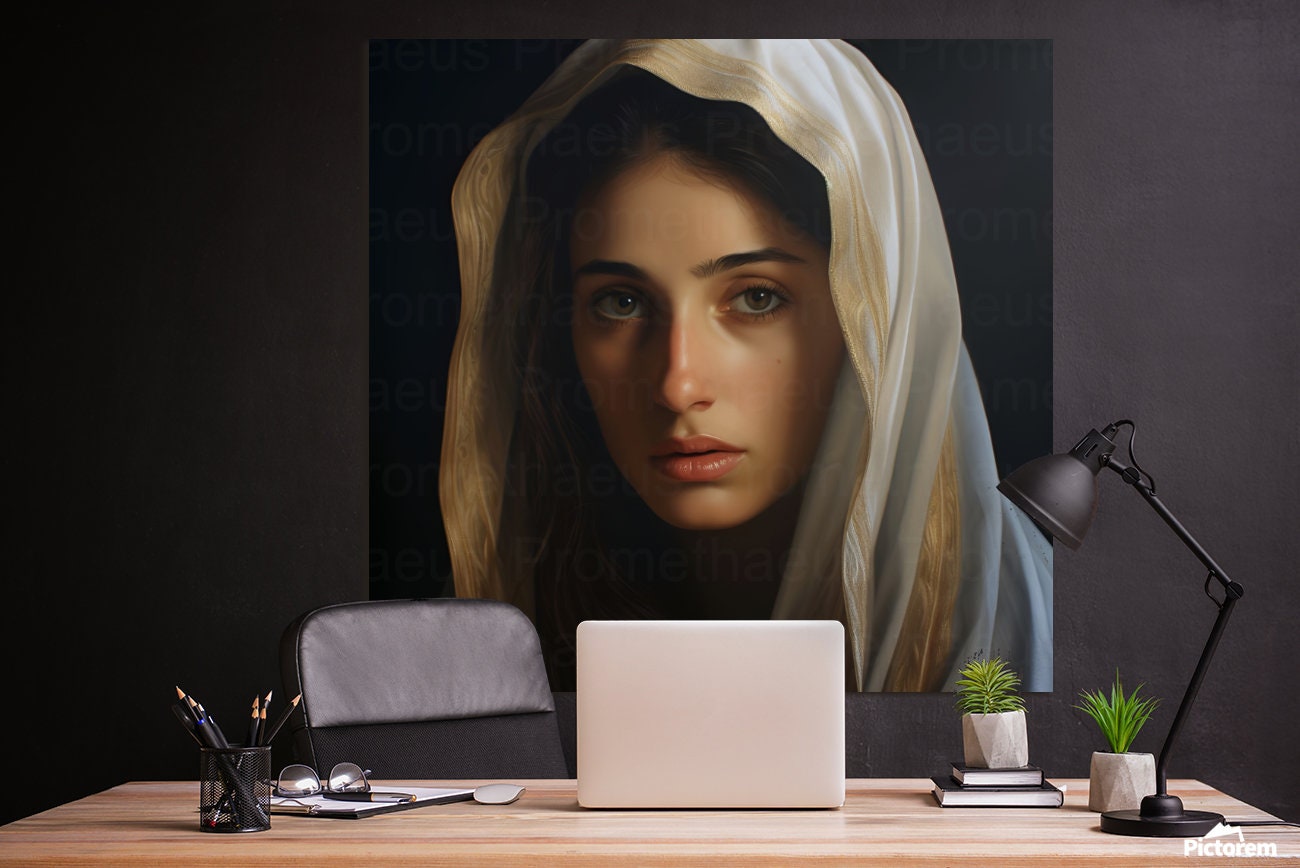 Blessed Virgin Mary Portrait Artwork Digital Download Mother Mary ...