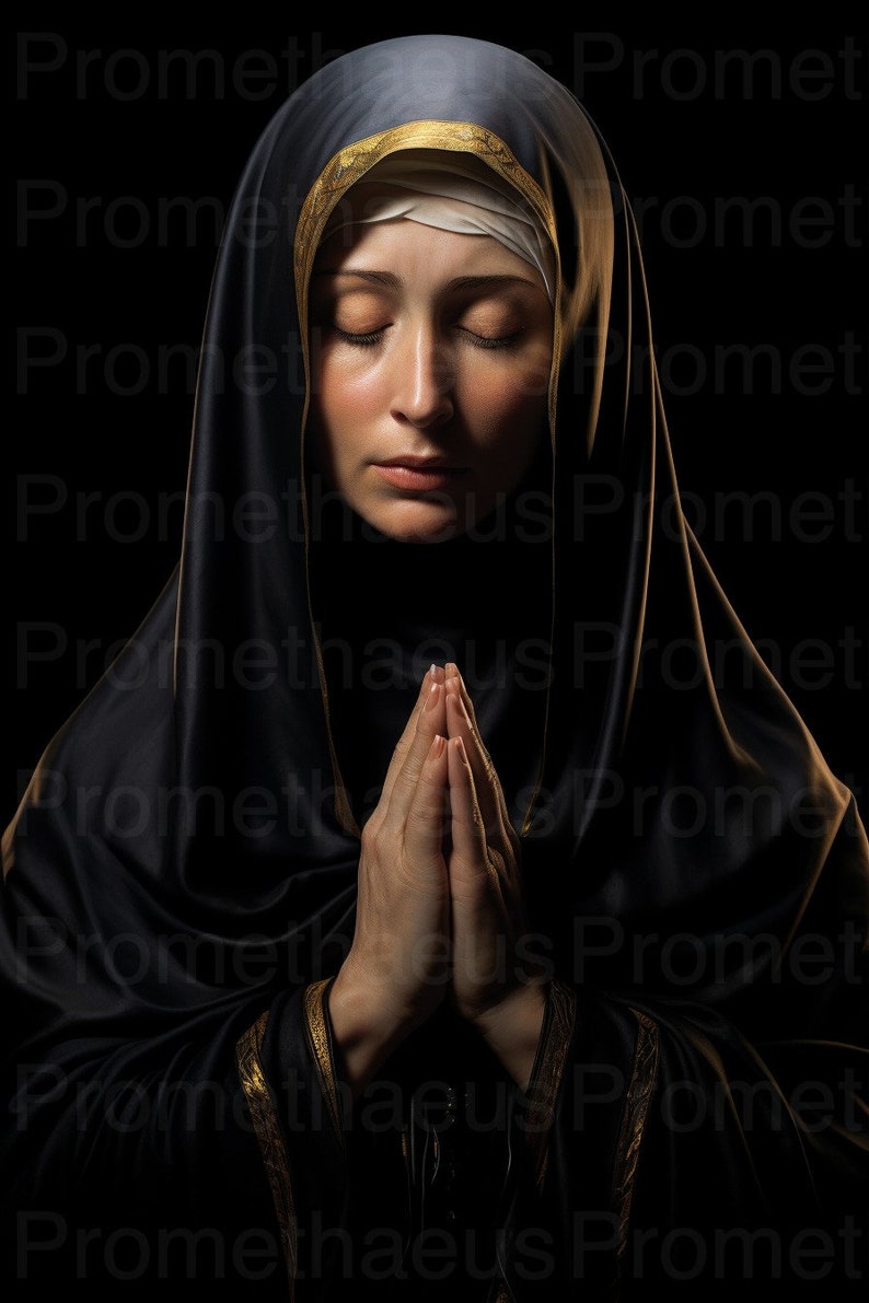 Our Lady of Sorrows Blessed Virgin Mary Portrait Digitally Download ...