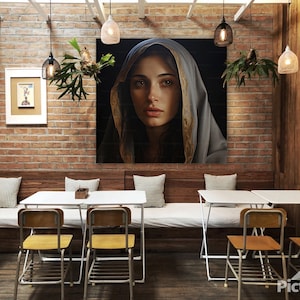 Blessed Virgin Mary Portrait Art Digital Download, Mother Mary Digital ...