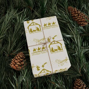 Nativity Gift Wrap, Christmas Wrapping Paper, Nativity Gift Paper ...