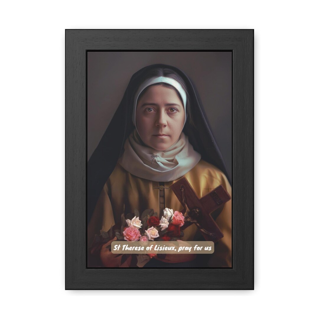 Saint Therese of Lisieux Framed Poster the Little Flower Personalized ...