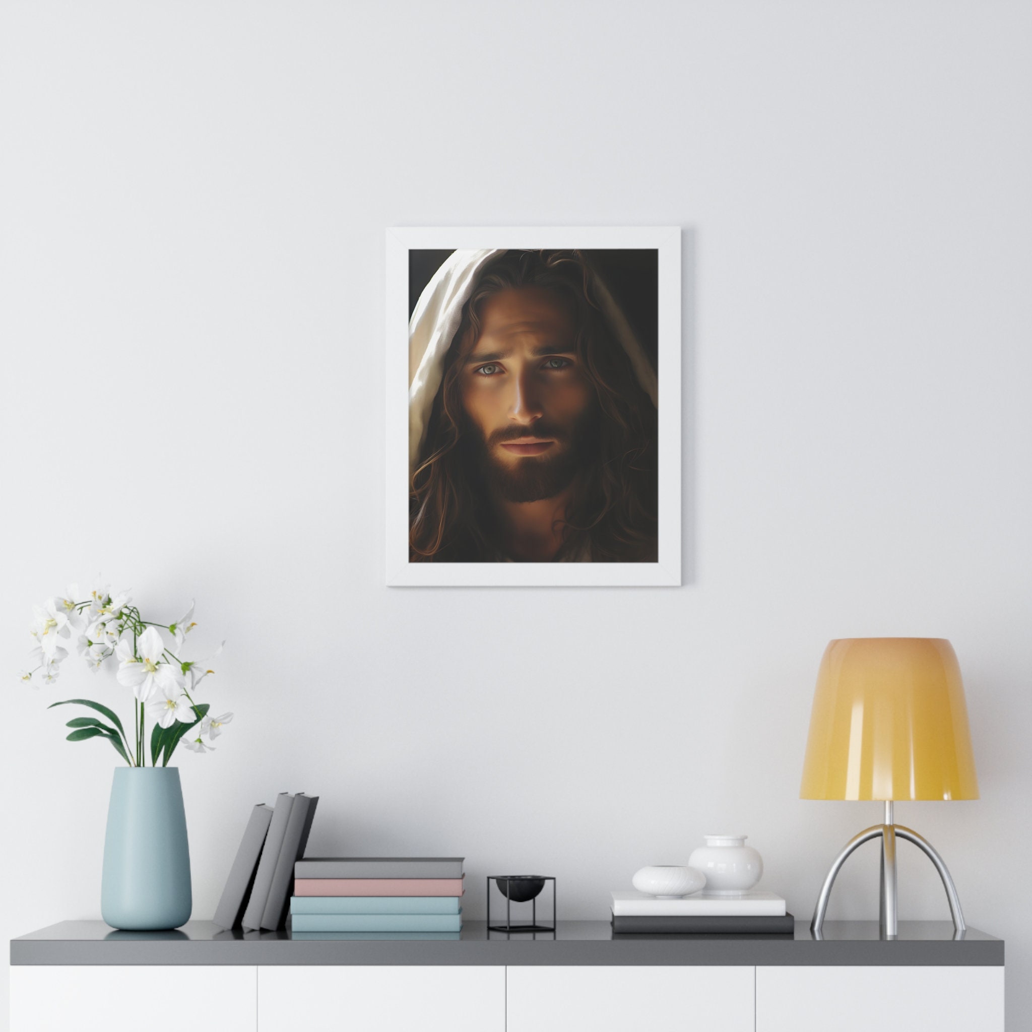 Stunning Jesus Christ Wall Art Poster Framed, Jesus Art, Jesus Poster ...
