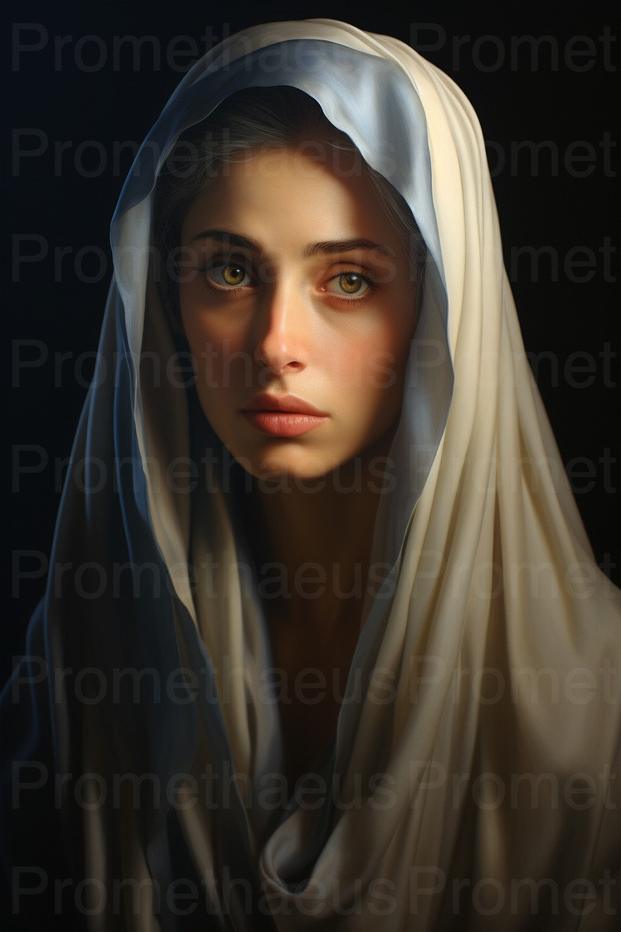 Blessed Virgin Mary Portrait Art Digital Download, Mother Mary Digital ...