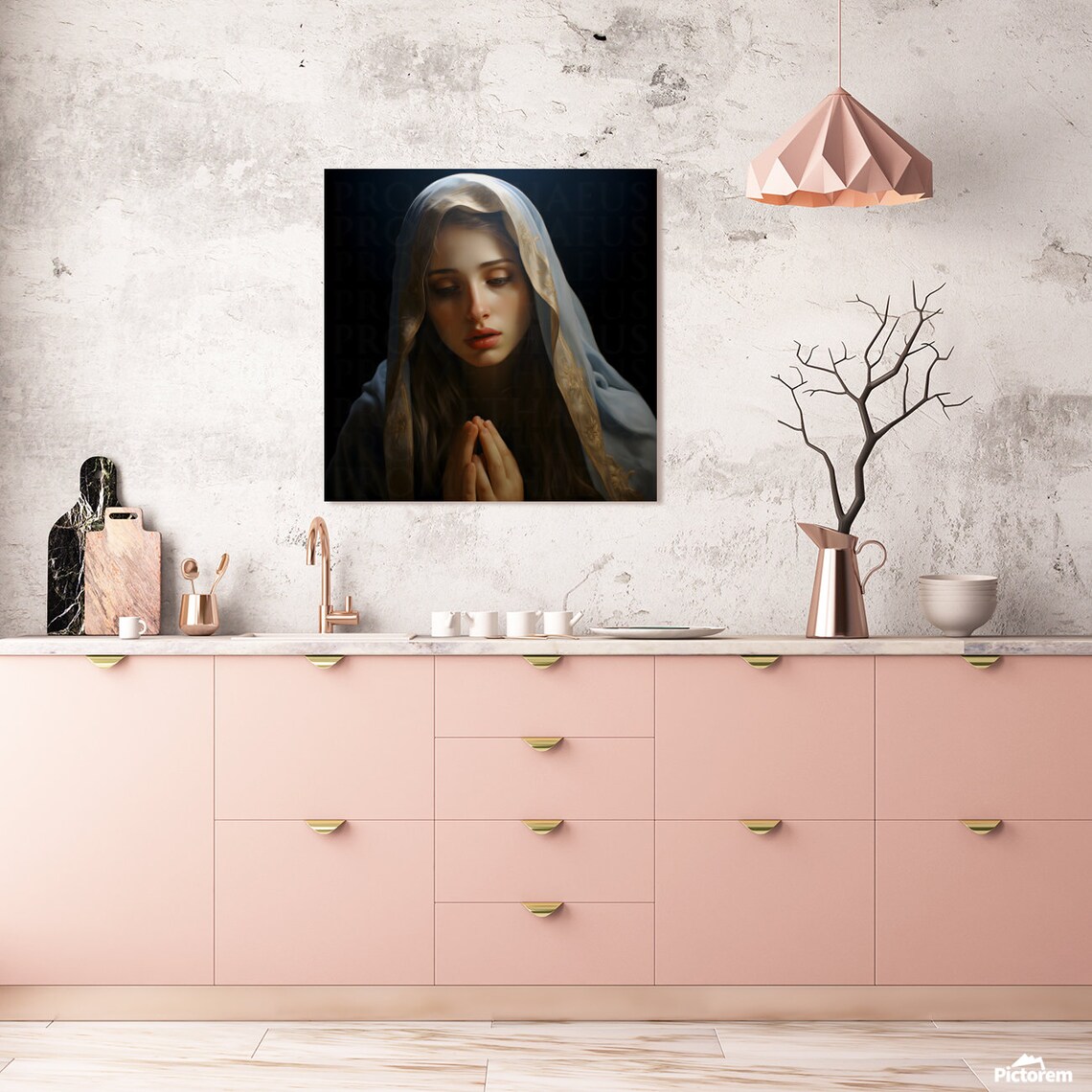 Blessed Virgin Mary Portrait Art Digital Download Mother Mary - Etsy