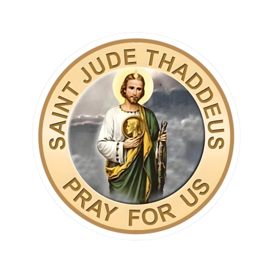 Religious Sticker Catholic St Jude Thaddeus Medal Protection From Evil ...