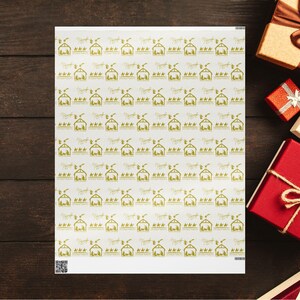 Nativity Gift Wrap, Christmas Wrapping Paper, Nativity Gift Paper ...