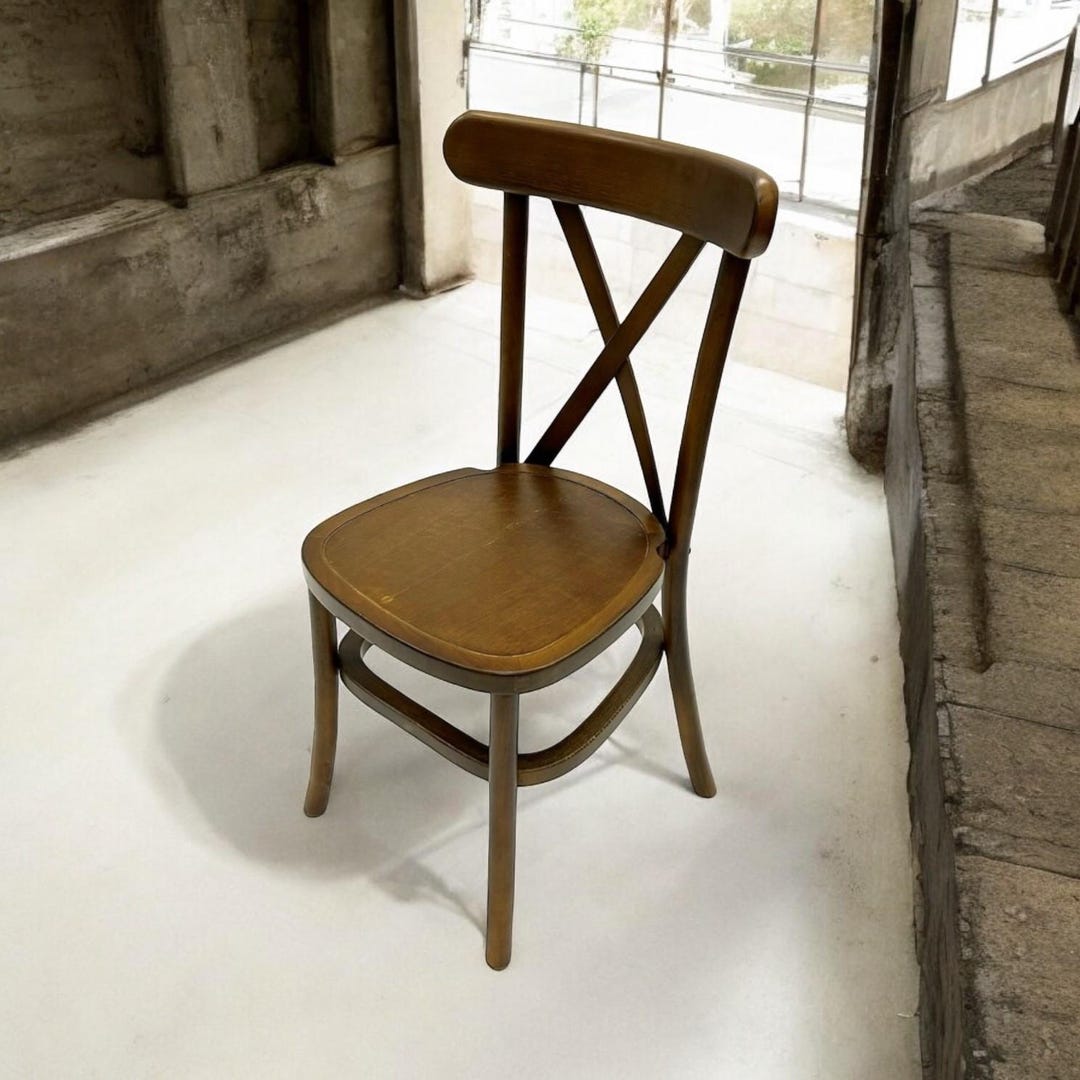 Dark Wooden Crossback Chair, Traditional Chair, Wedding Chairs, X Back ...