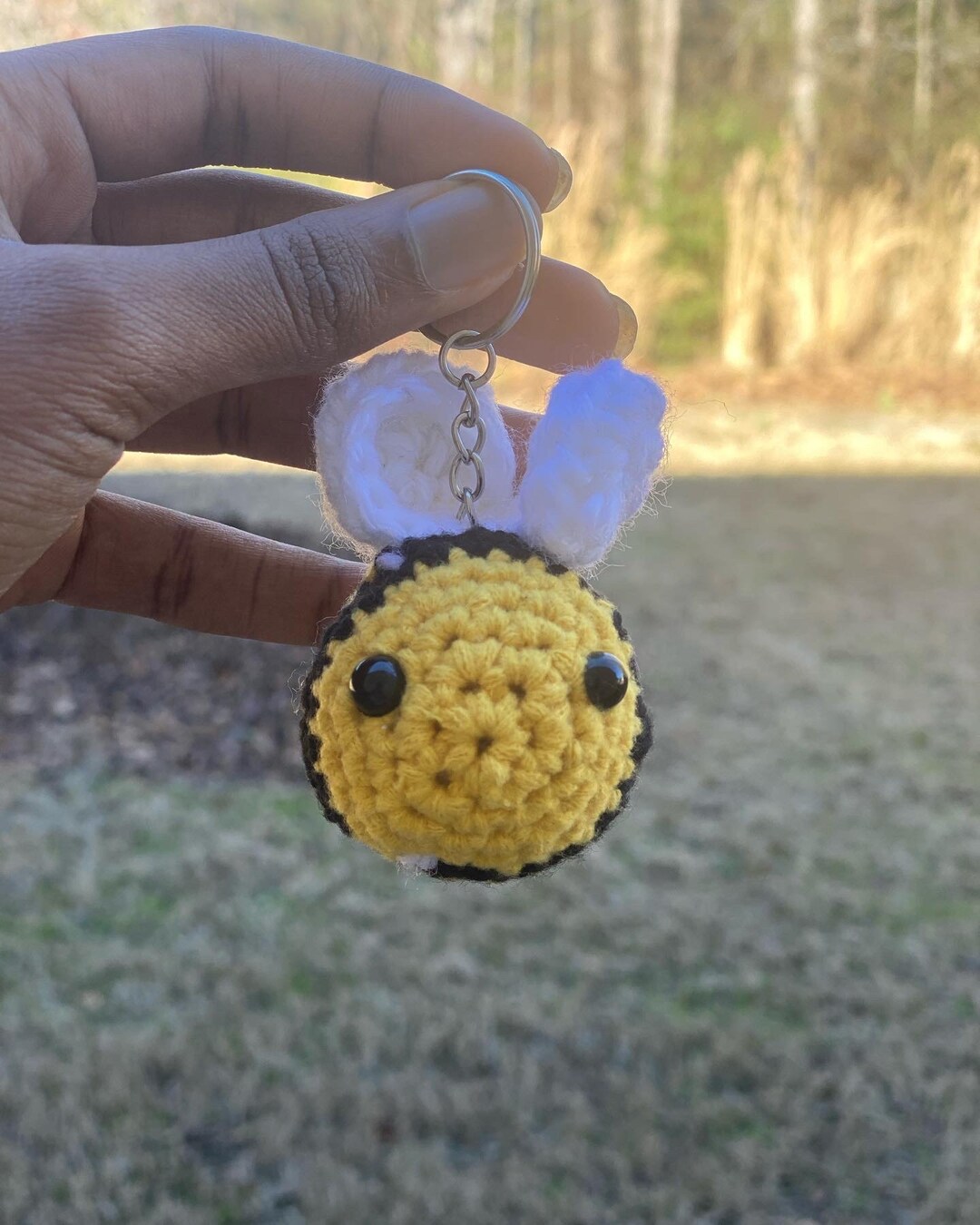 Bee, Crochet Bee Amigurumi, Keychain, Bumble Bee Keychain - Etsy