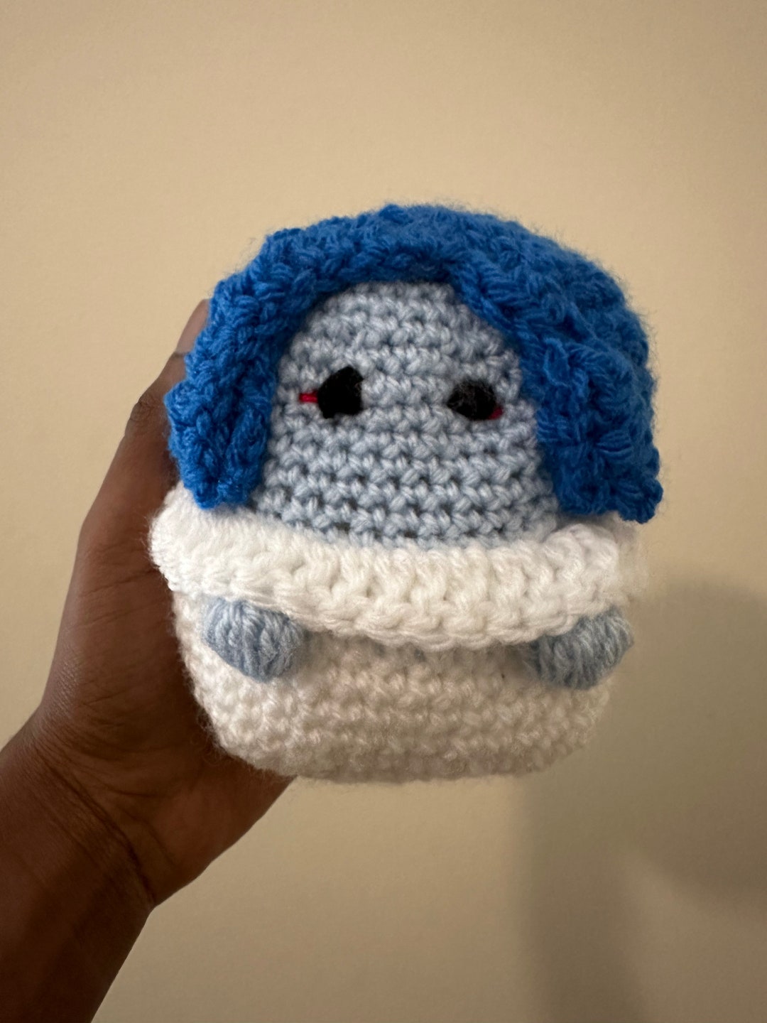 Large Sadness Inside Out Plushie, Crochet Sadness, Amigurumi - Etsy