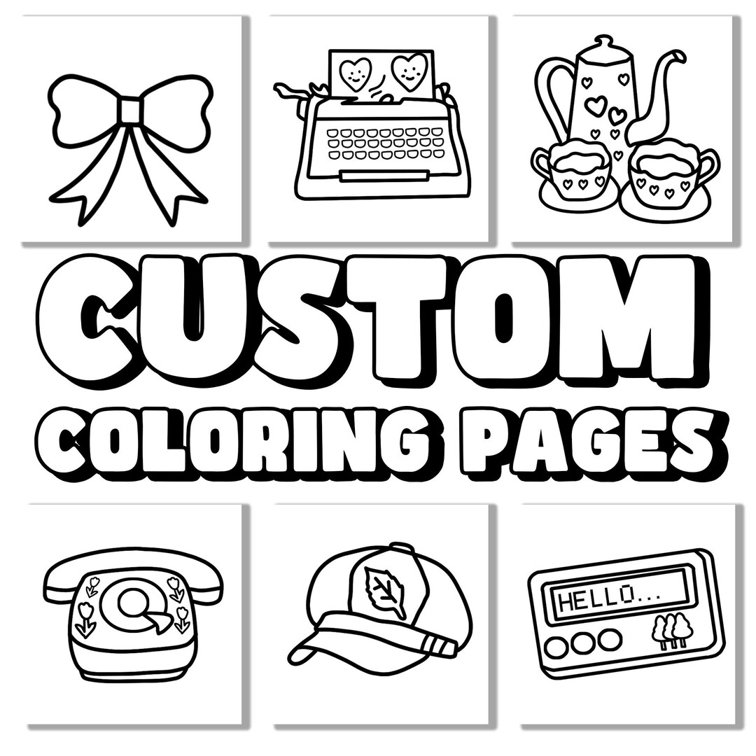 Custom Bold & Easy Coloring Pages Made-to-order Personalized Designs ...