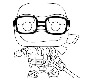 Raph From Ninja Turtles Mutant Mayhem Movie Coloring Page - Etsy Hong Kong