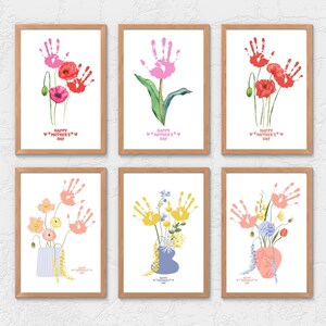 Mother's Day Handprint Craft Printable | DIY Flower Bouquet Art | Kids ...