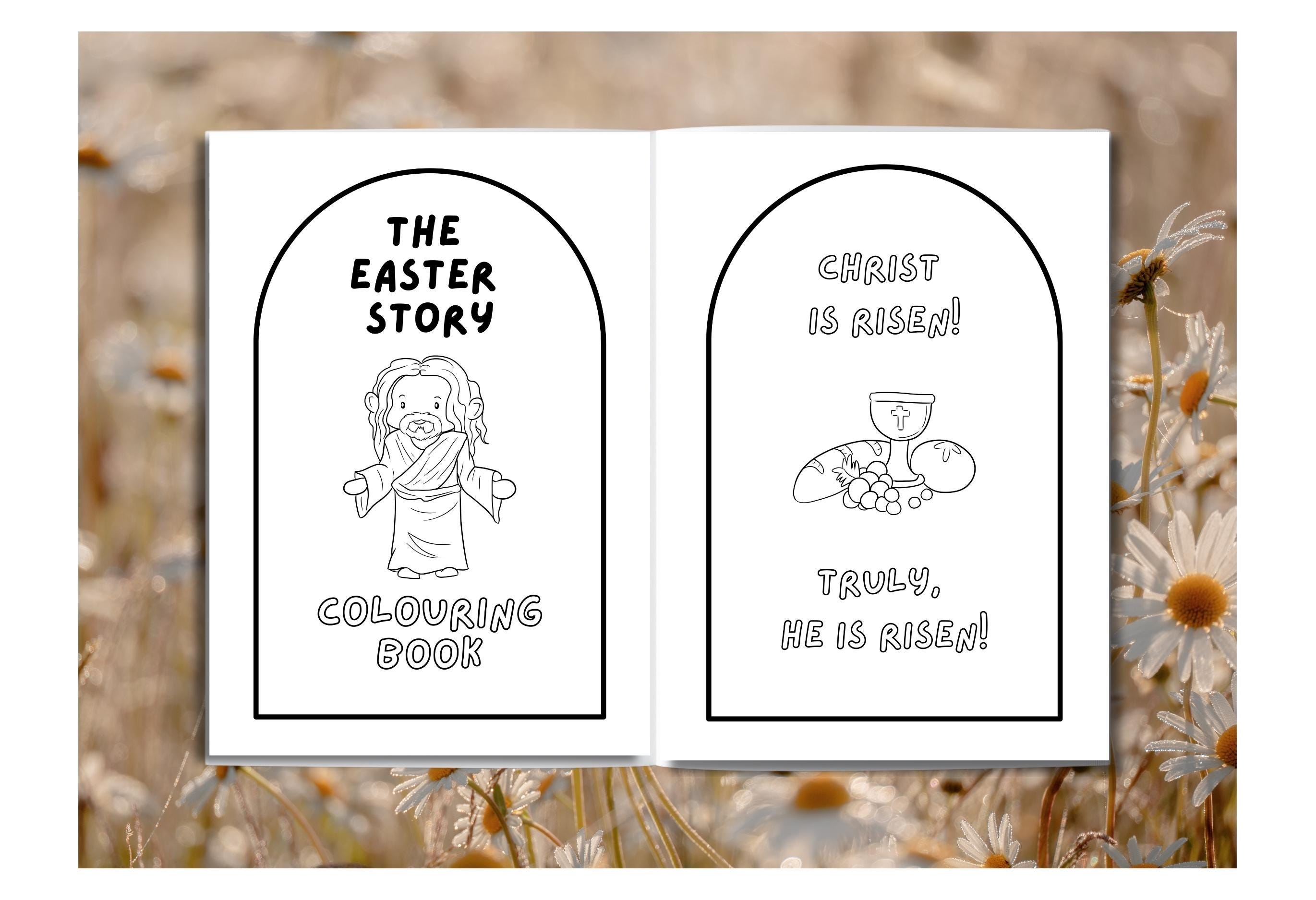 Easter Story Coloring Book: Christian Kids Bible Activity (digital ...