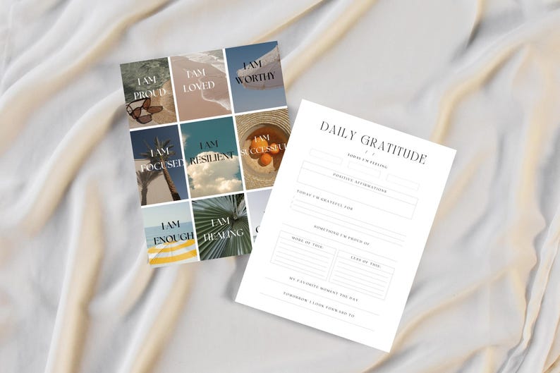 Gratitude Journal Digital PDF Download | Daily Reflection Positivity ...