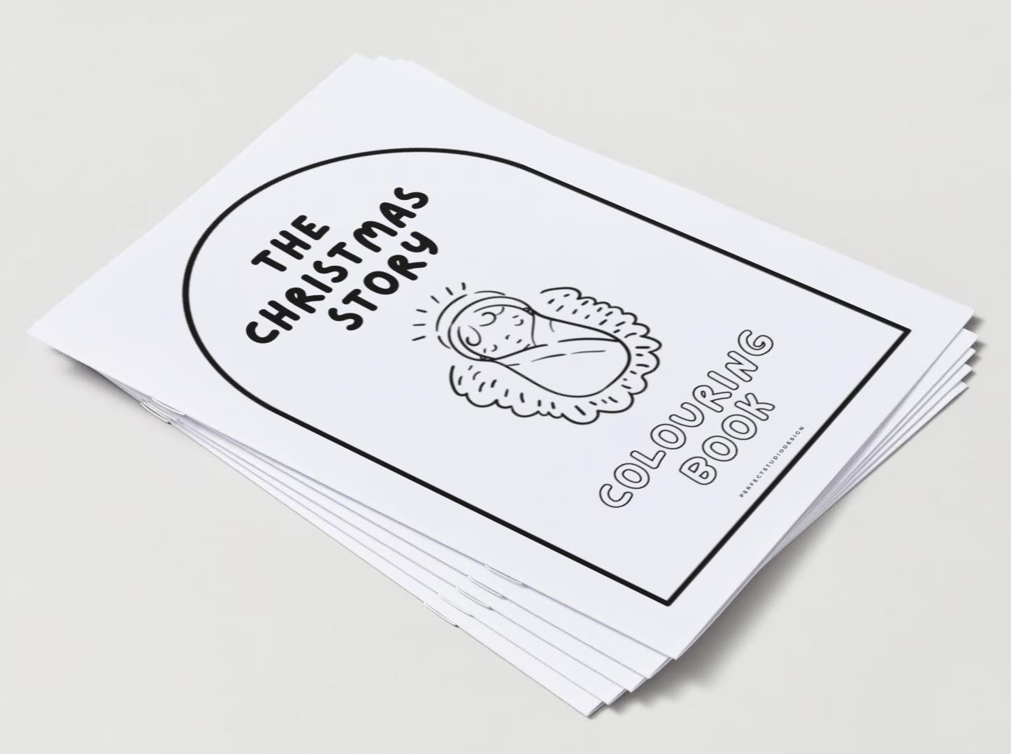 The Christmas Story Coloring Booklet & Colouring Pages - Nativity Scene ...