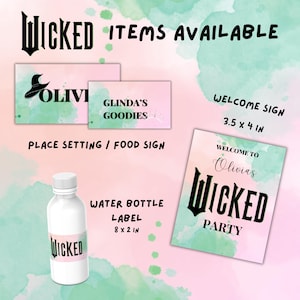 5x7 in Wicked Movie Inspired DIY Party Banner PDF Instant Download ...