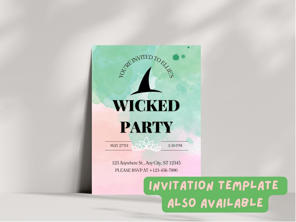 Wicked Movie Activity Sheet: Wizard of Oz Party Game (digital Download ...