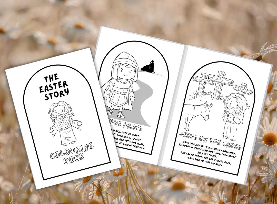 Easter Story Coloring Book: Christian Kids Bible Activity (digital ...