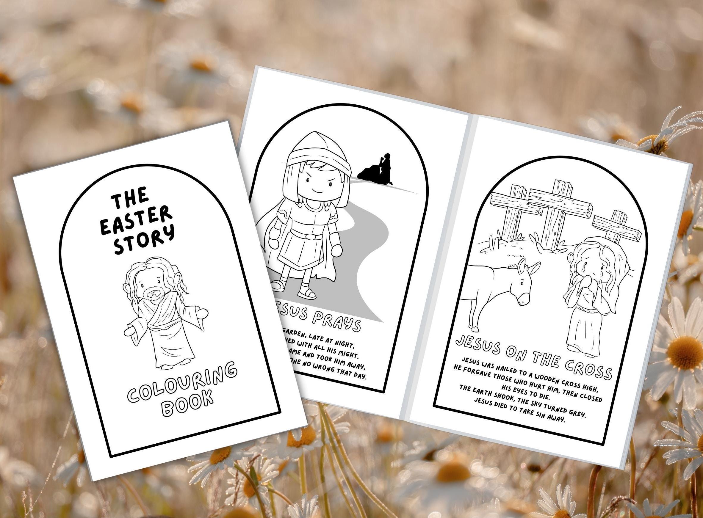 Easter Story Coloring Book: Christian Kids Bible Activity (digital ...