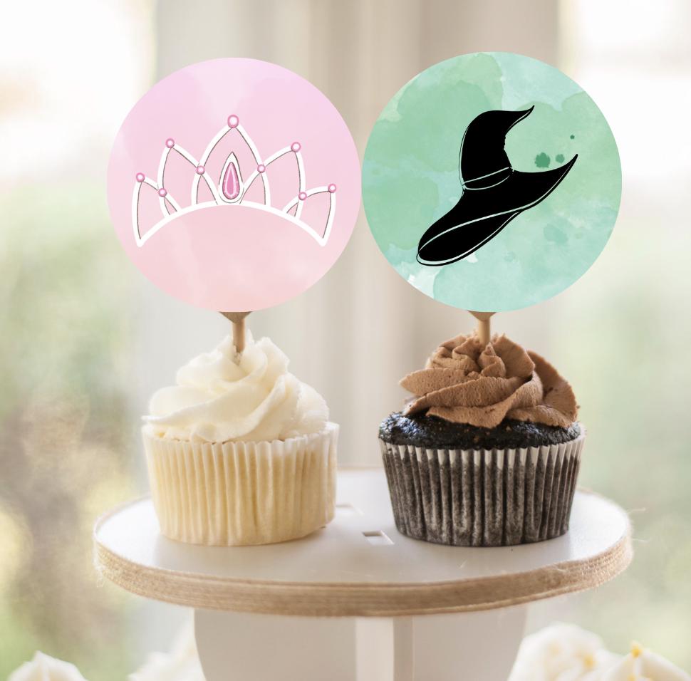 Wicked Theme Cupcake Toppers: Editable Printable Template (PDF) - Etsy
