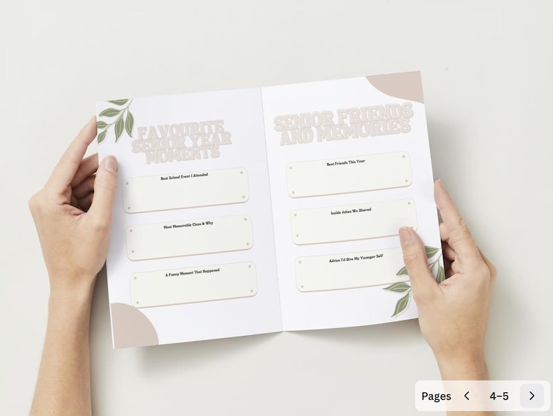 Senior Year Memory Book & Letter to Future Self | Graduation Advice ...