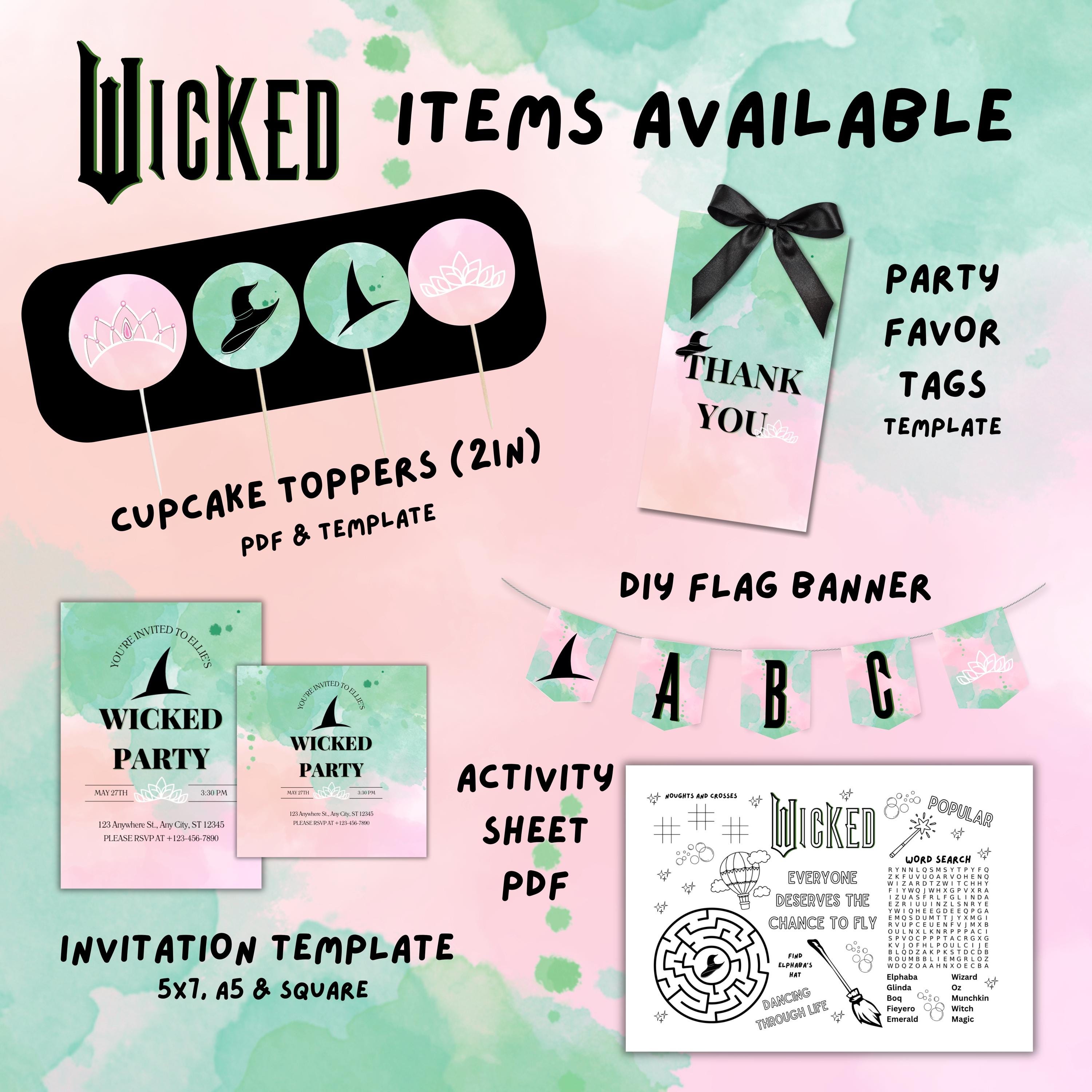 Wicked Place Card Template: Editable Party Decor (digital Download) - Etsy
