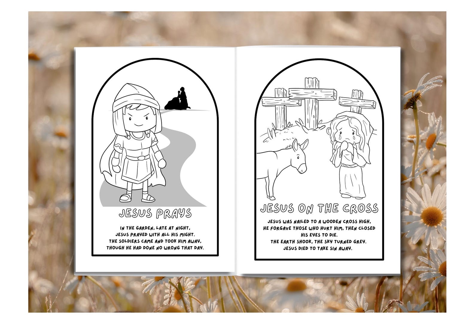 Easter Story Coloring Book: Christian Kids Bible Activity (digital ...