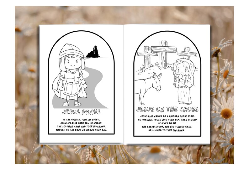 Easter Story Coloring Book: Christian Kids Bible Activity (digital ...