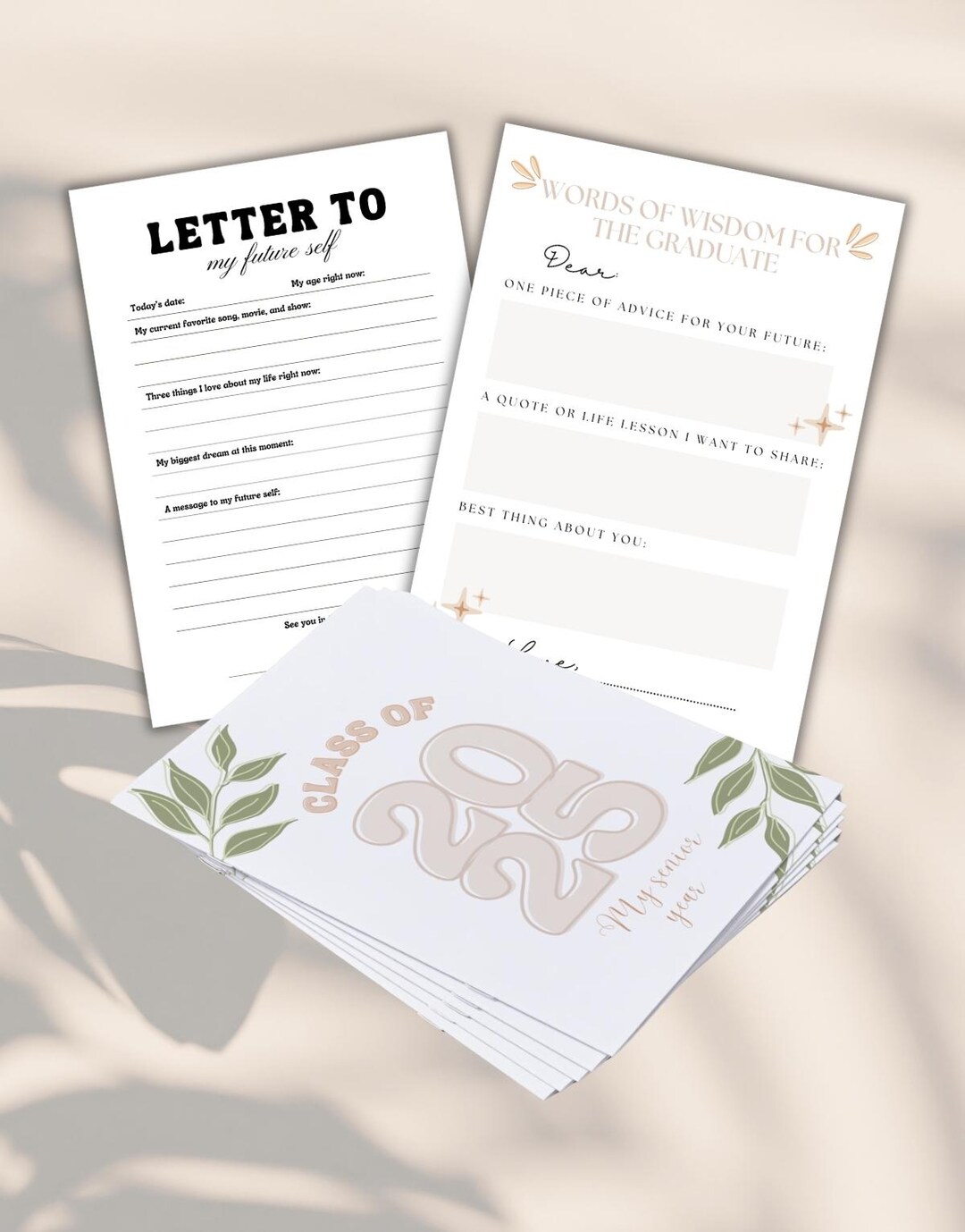 Senior Year Memory Book & Letter to Future Self | Graduation Advice ...