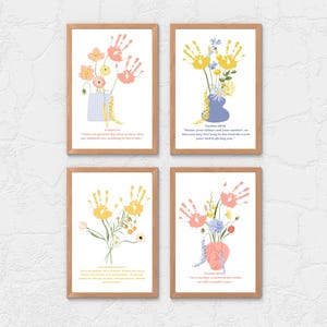 Mother's Day Handprint Craft Printable | Bible Verses | DIY Flower ...