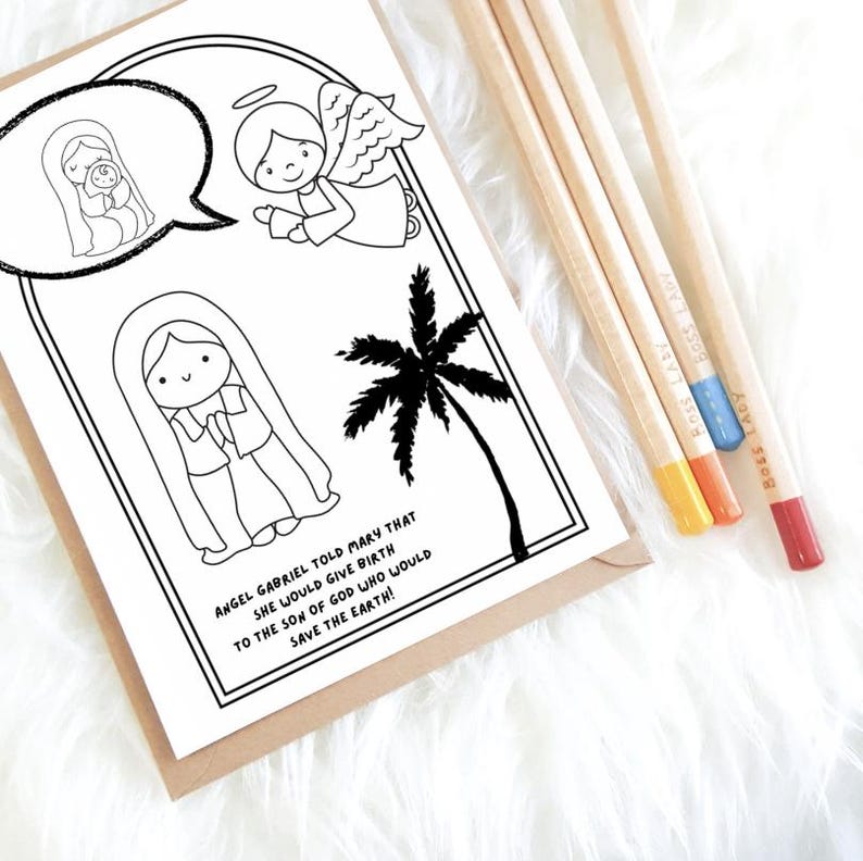 The Christmas Story Coloring Booklet & Colouring Pages - Nativity Scene ...