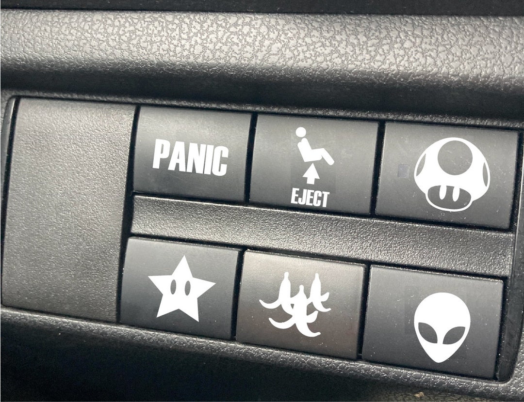 Funny Blank Buttons Decal for Cars 6PACK, Car Button Decals - Etsy