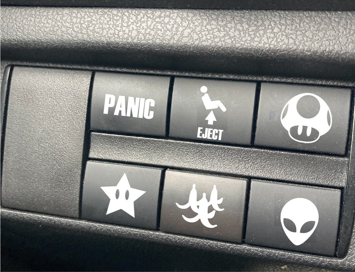 Funny Blank Buttons Decal for Cars 6PACK, Car Button Decals - Etsy