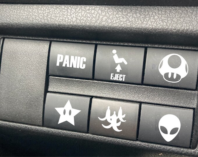 Funny Blank Buttons Decal for Cars 6PACK, Car Button Decals - Etsy