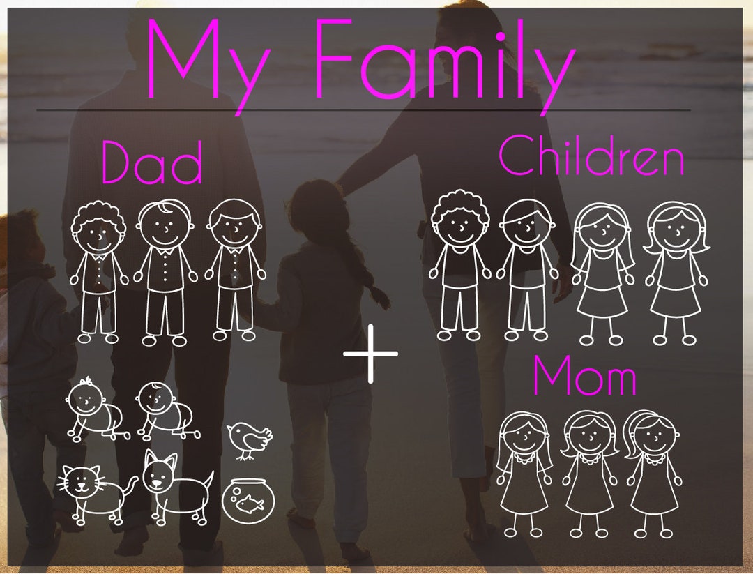 Stick Family Car Vinyl Decal - Etsy