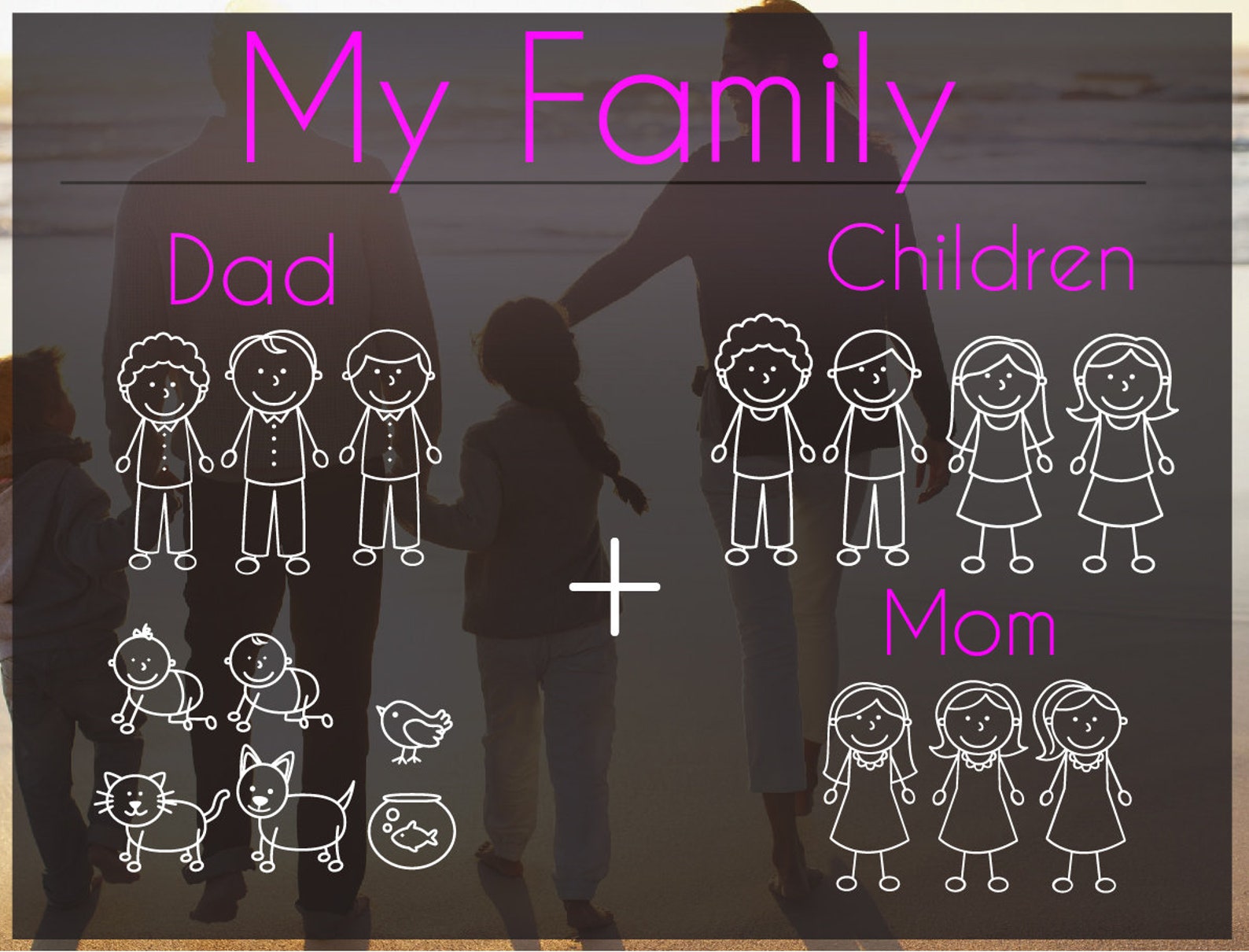 Stick Family Car Vinyl Decal - Etsy