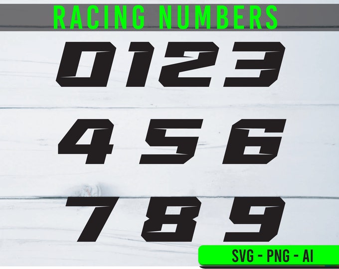 Racing Numbers SVG - Etsy