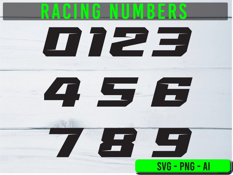 Racing Numbers SVG - Etsy