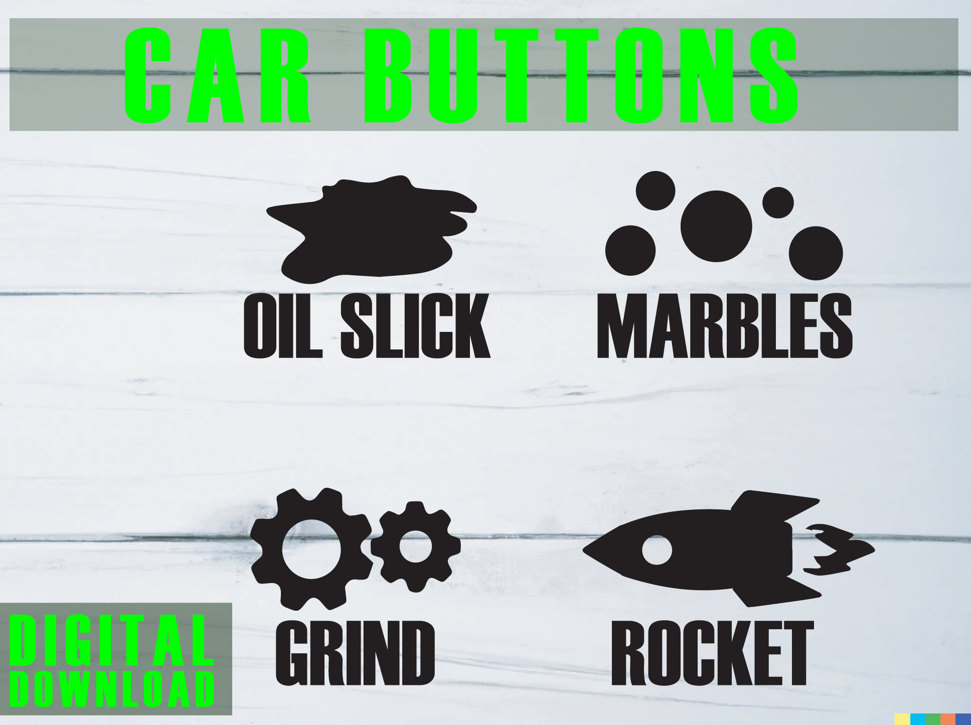 Funny Car Buttons SVG Digital File - Etsy