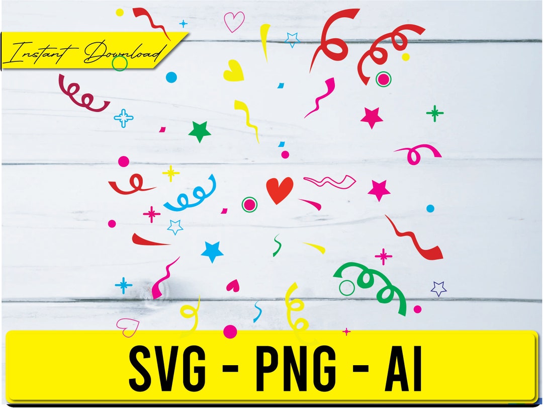 Confetti SVG File - Etsy