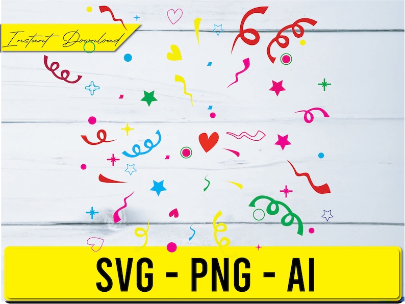 Confetti SVG File - Etsy