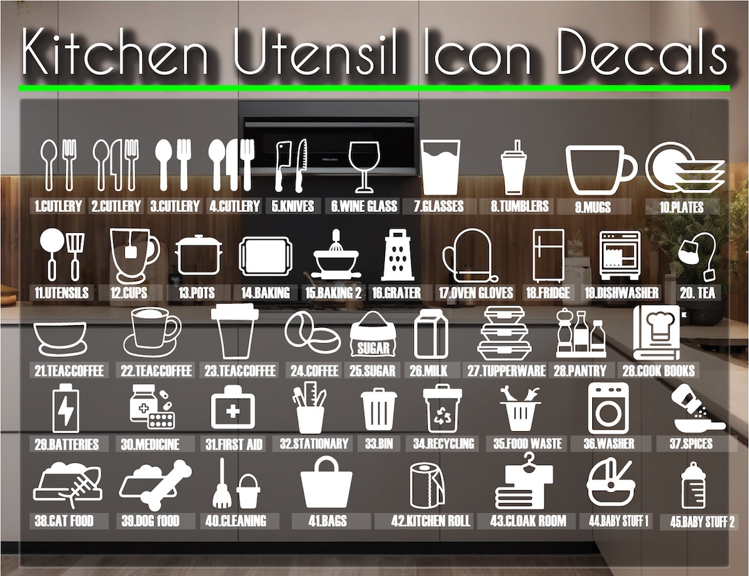 Kitchen Organizing Labels - Etsy