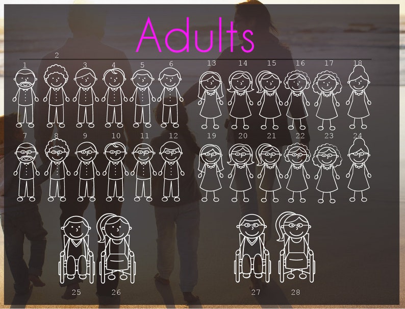 Stick Family Car Vinyl Decal - Etsy